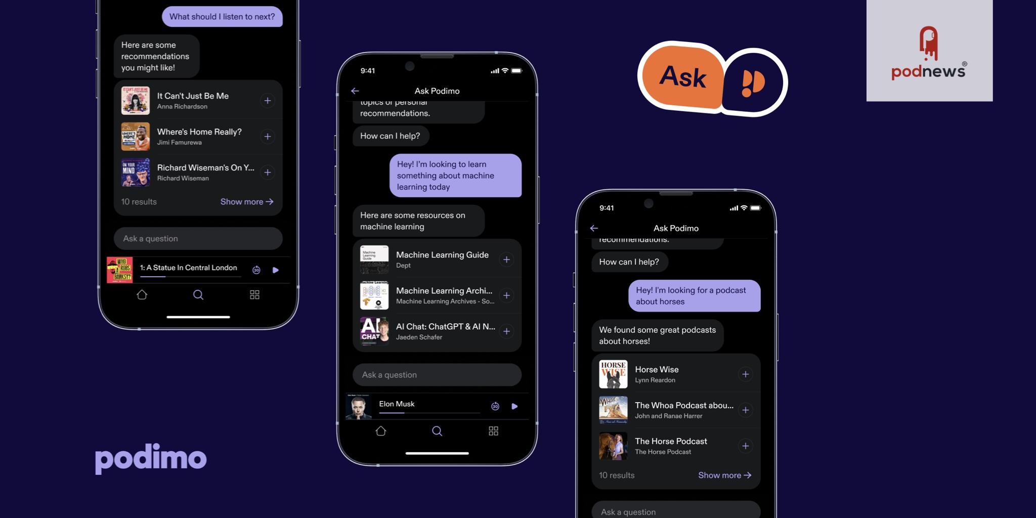 Podimo Tests New AI Feature: Conversational Interface Aims to Assist ...