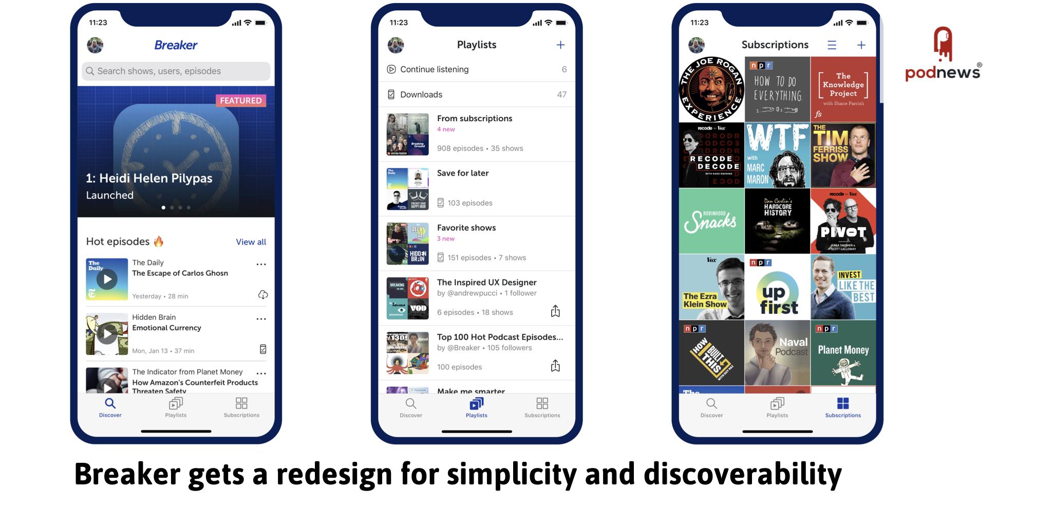 Breaker gets a redesign for simplicity and discoverability