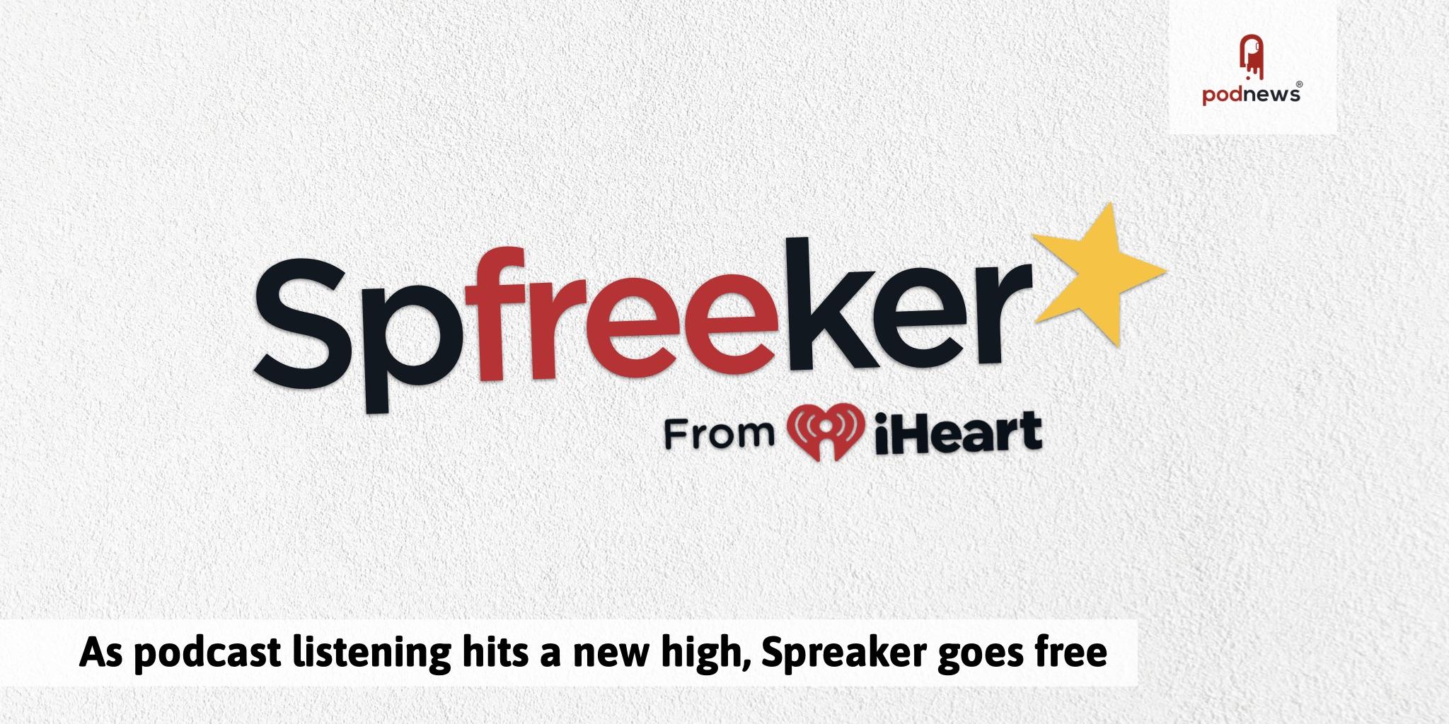 As podcast listening hits a new high, Spreaker goes free