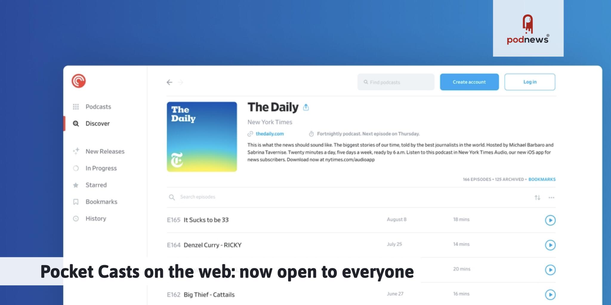 Pocket Casts on the web: now open to everyone