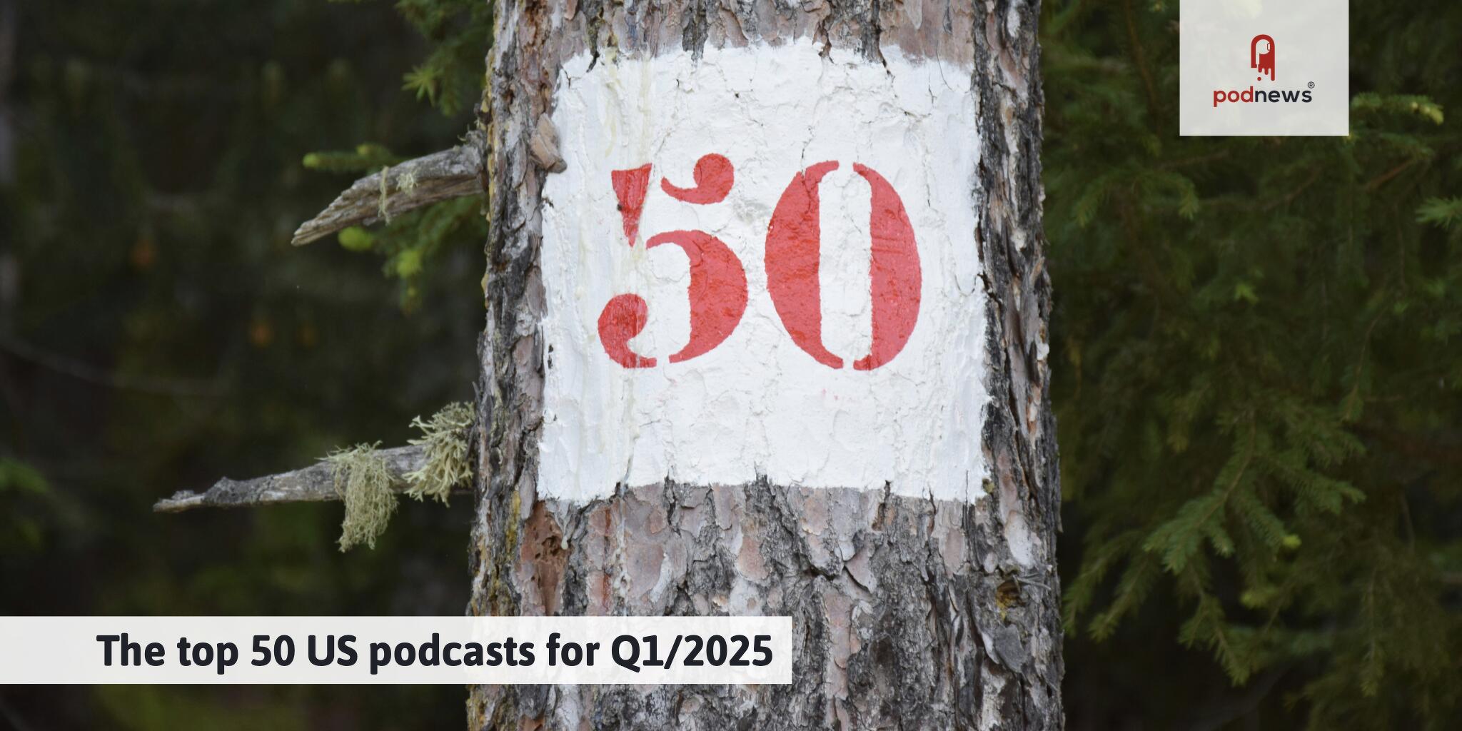 The top 50 US podcasts for Q1/2025